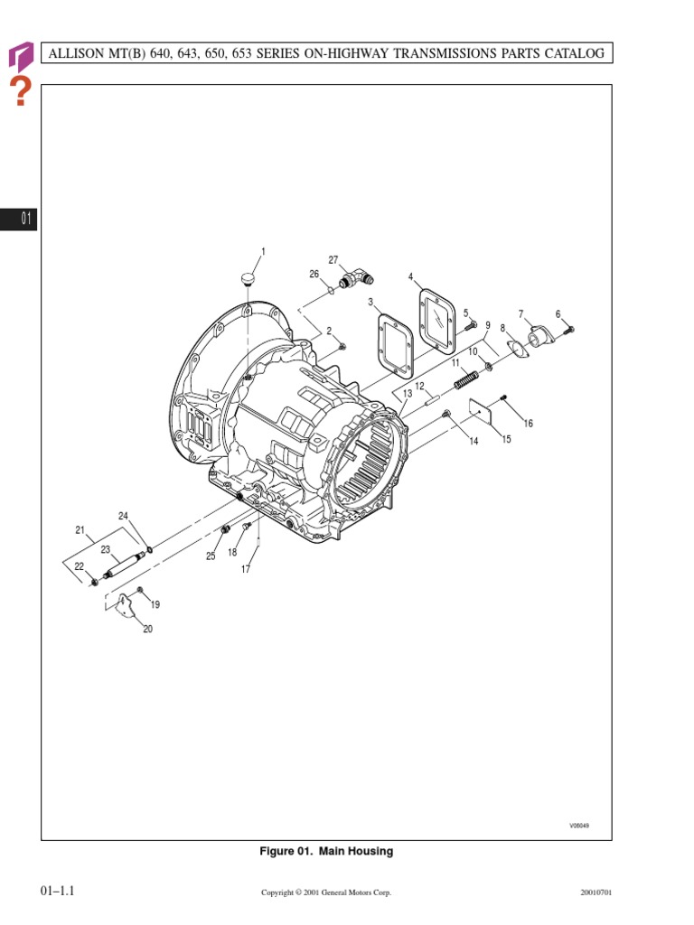 Allison MT (B) 640, 643, 650, 653 Series On-Highway Transmissions Parts ...
