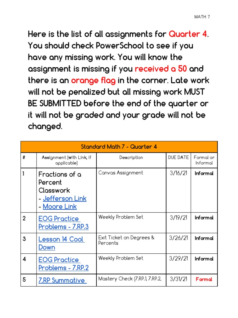 Standard Math Q4 Assignment List-2 | PDF | Arithmetic | Mathematics