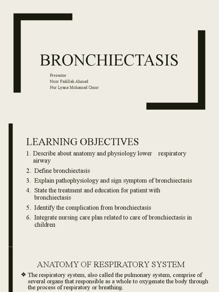 Bronchiectasis | PDF | Lung | Respiratory Tract