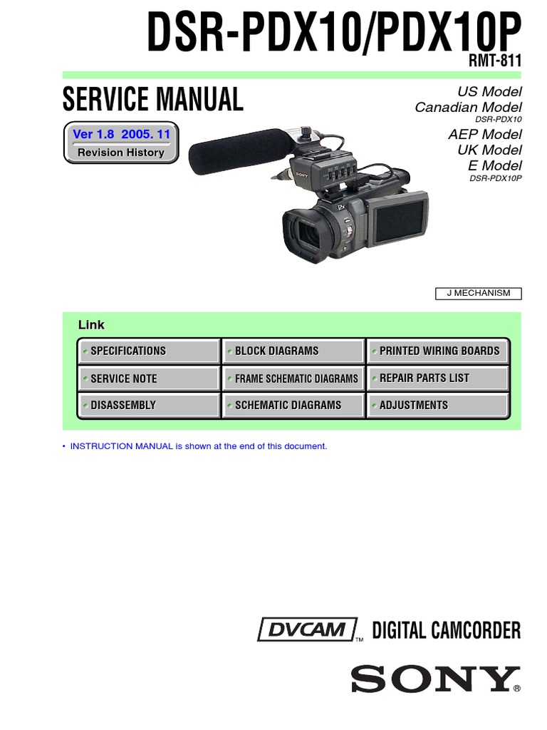 Sony dsr-pdx10 Ver-1.8 SM | PDF | Soldering | Power Supply