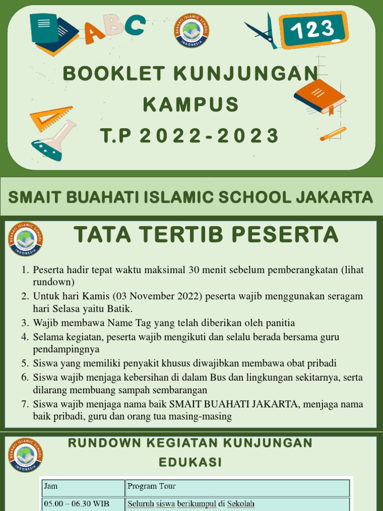 Booklet Kunjungan Kampus TP 2022-2023 | PDF