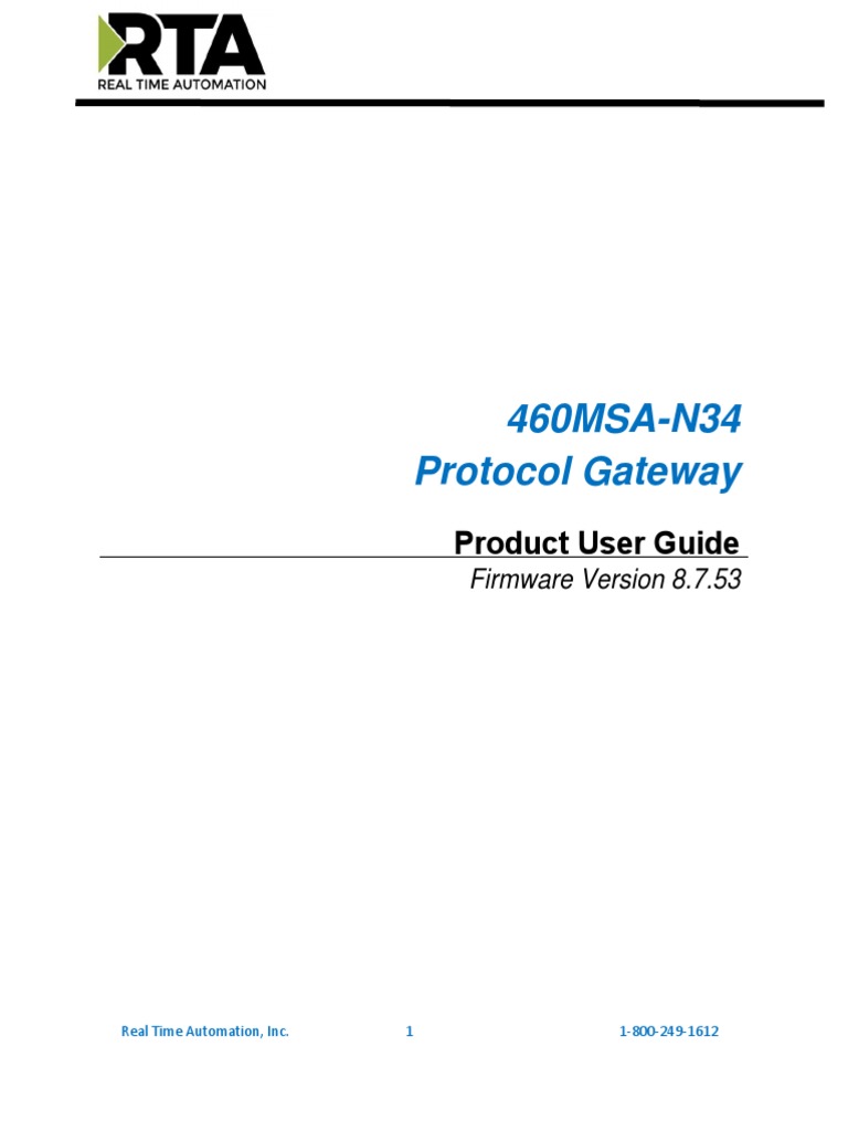 460MSA-N34 Userguide | PDF | Ip Address | Transmission Control Protocol