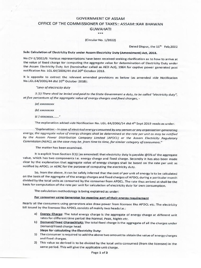 Circular No 01 2022 | PDF