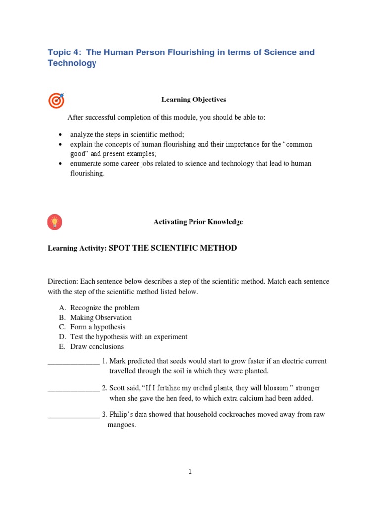 Flourishing Through Science and Technology | PDF | Hypothesis ...
