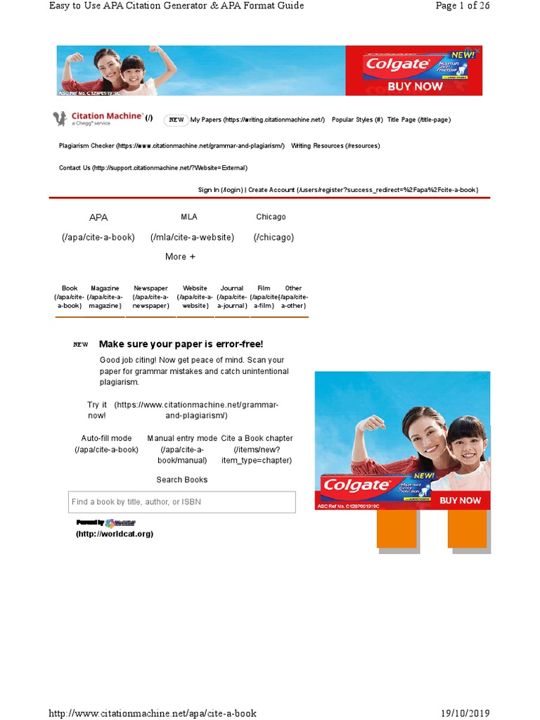 Easy To Use APA Citation Generator & APA Format Guide | PDF | Citation ...