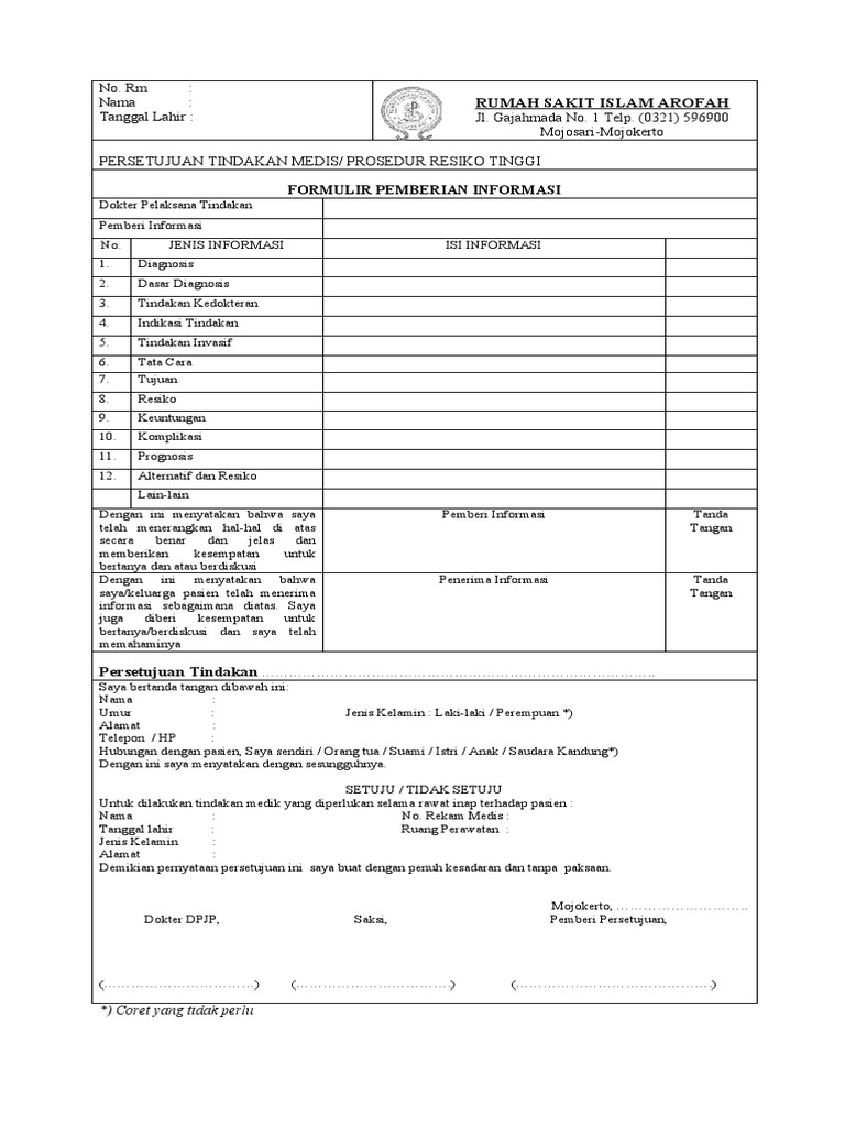 Form INFORMED CONSENT | PDF