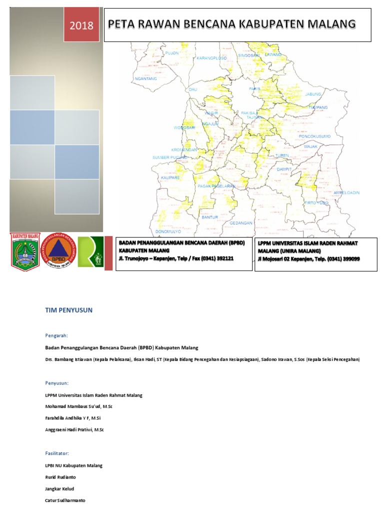 Peta Rawan Bencana Malang 2018 | PDF