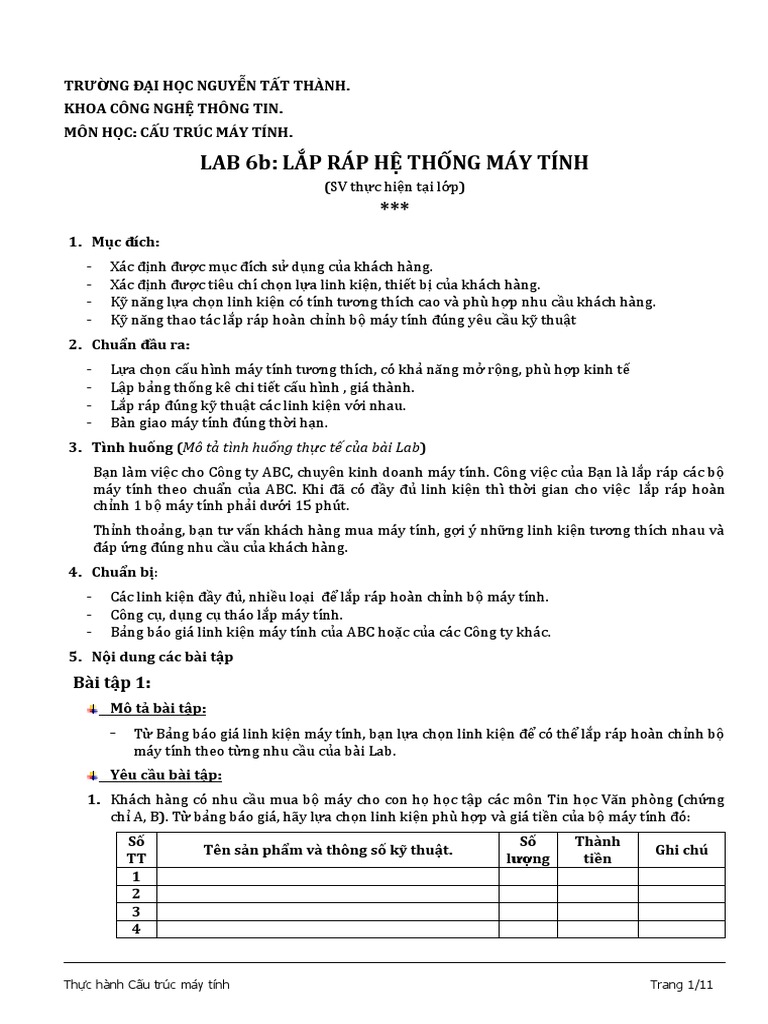 Lab 6b - Lap Rap May Tinh | PDF