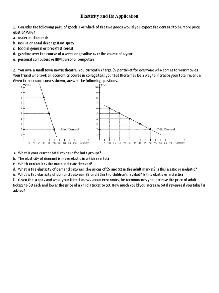 S3. Elasticity and Its Application | PDF | Price Elasticity Of Demand | Elasticity (Economics)