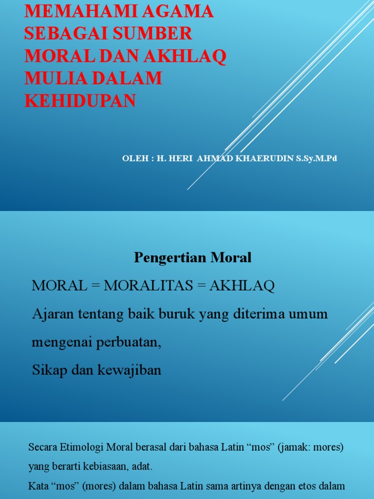 Memahami Agama Sebagai Sumber Moral | PDF