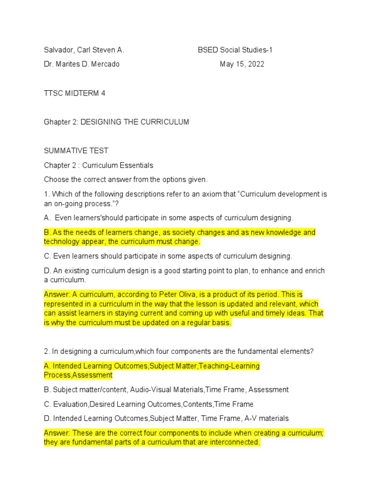 TTSCMT4 | PDF | Curriculum | Teaching Method