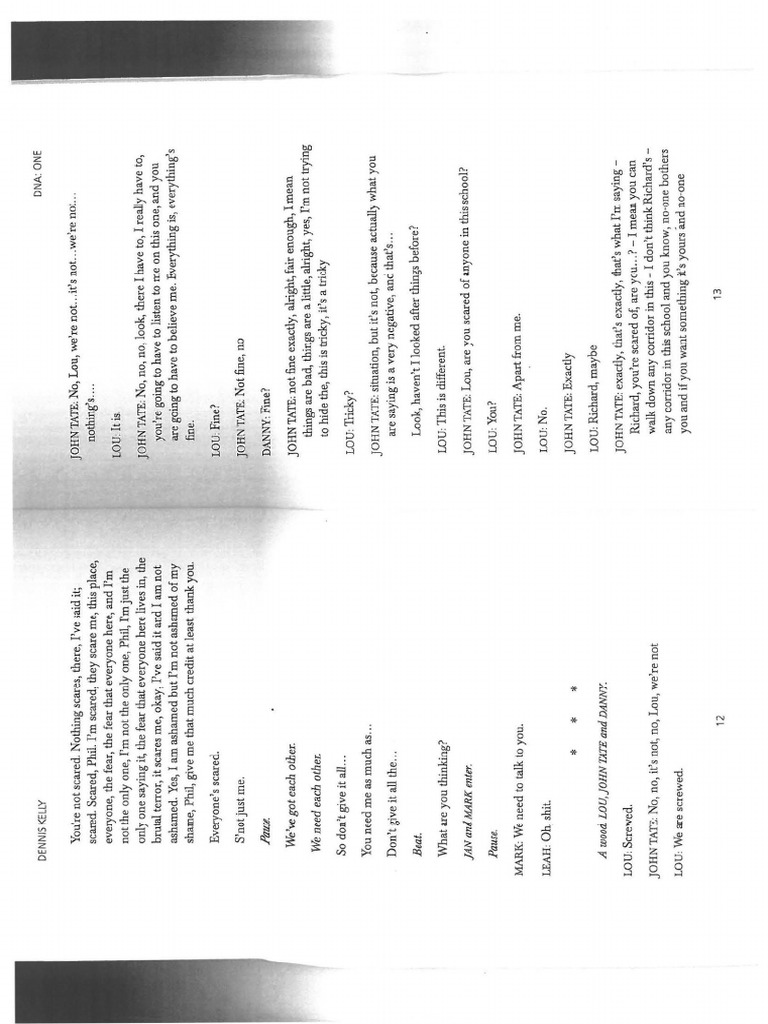 DNA Dennis Kelly Extract | PDF