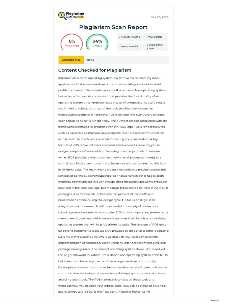 Plagiarism Report | PDF | Operating System | Software Framework