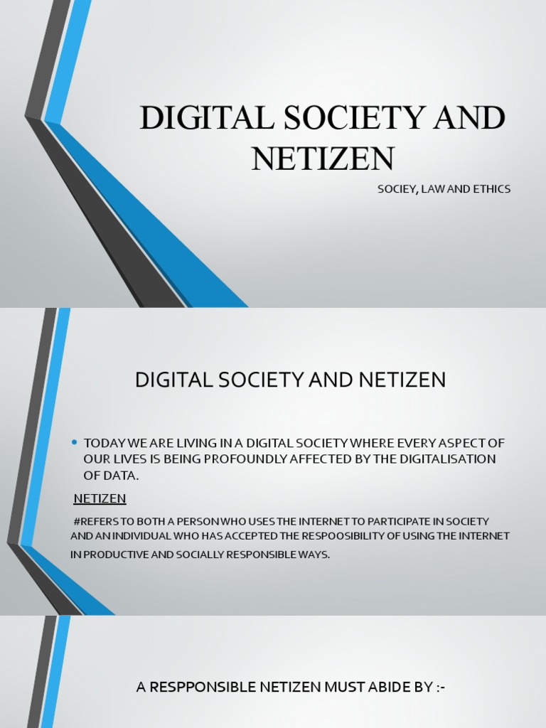 Digital Society and Netizen | PDF | Internet | Computing