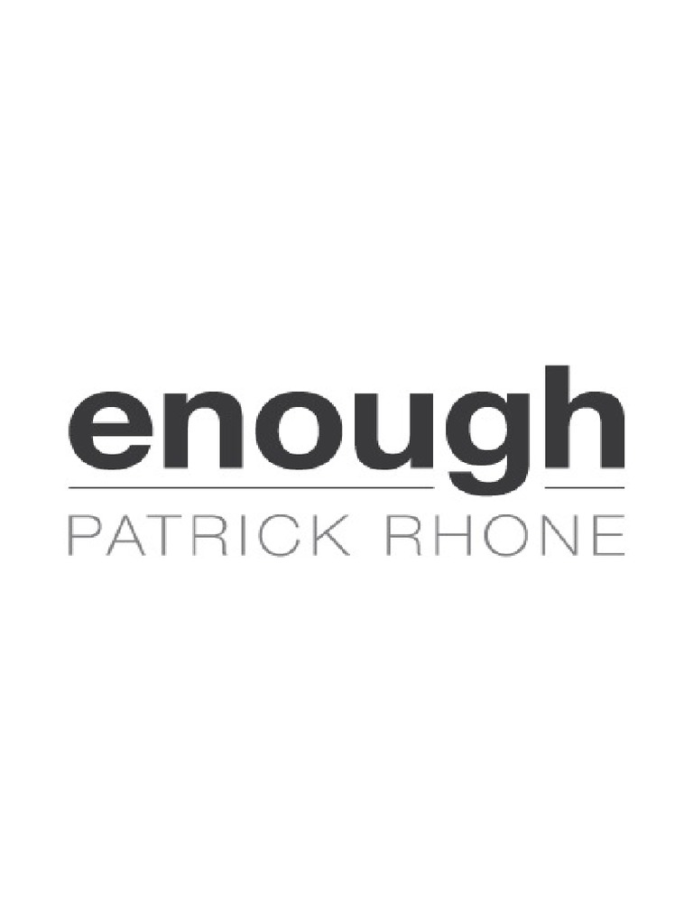 Enough - Patrick Rhone | PDF | Time | Umbrella