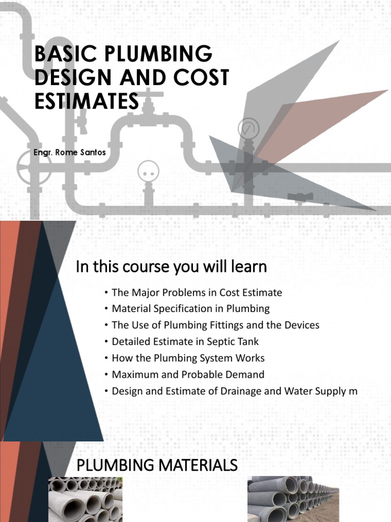 Plumbing Design and Cost Estimation Guide | PDF | Plumbing | Valve