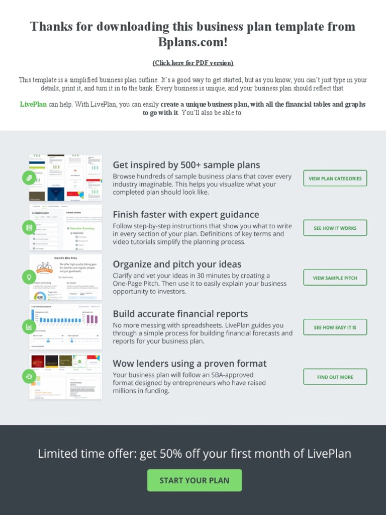 Business Plan Template 2020 | PDF | Expense | Revenue