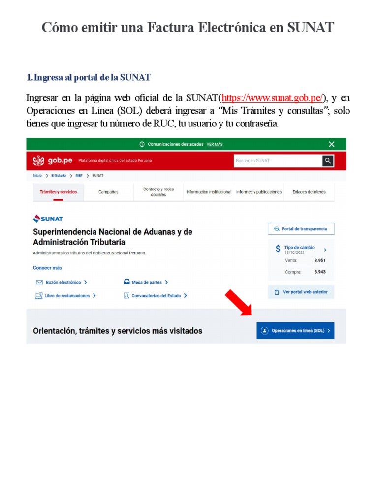 Cómo Emitir Una Factura Electrónica en SUNAT | PDF | Factura | Software