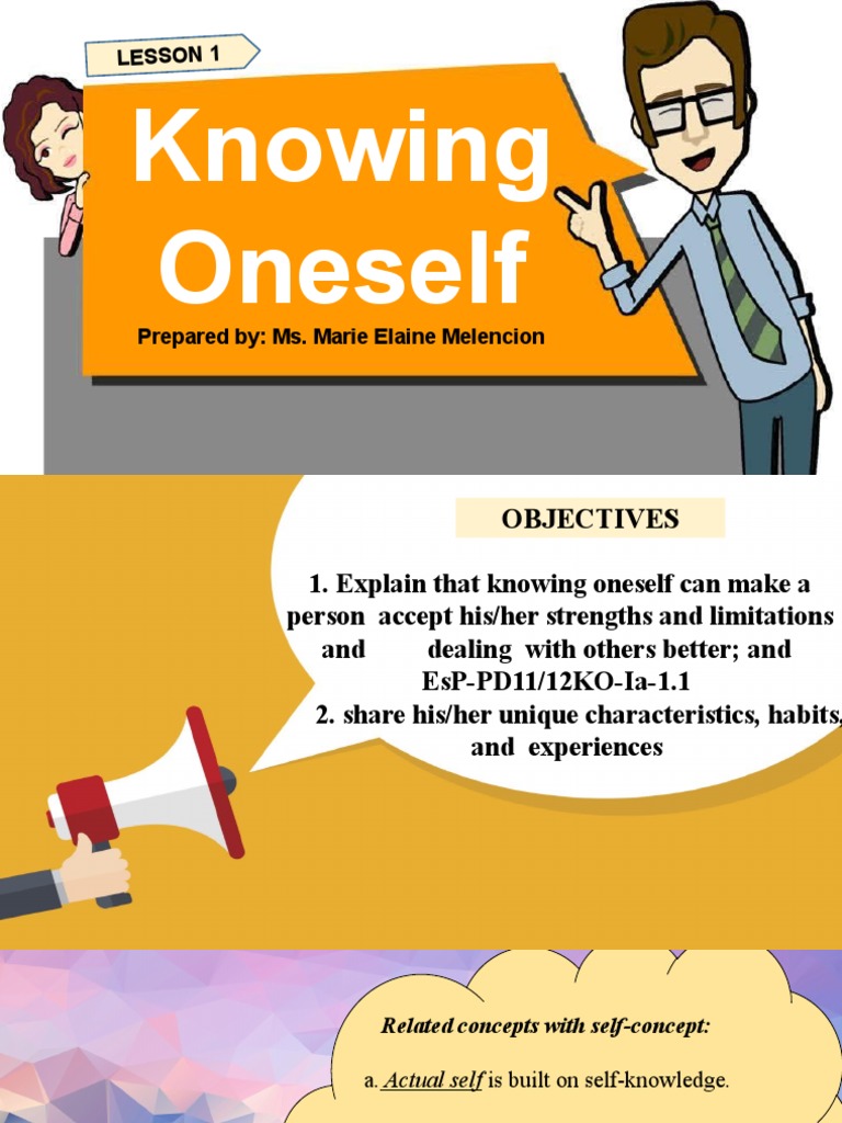 LESSON 1 PerDev | PDF | Self Concept | Self Awareness