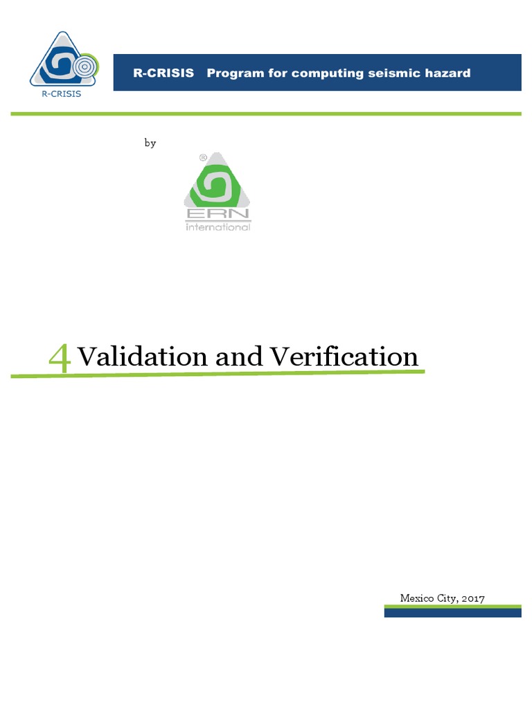 Chapter 4 Validation and Verification | PDF | Moment Magnitude Scale ... Chapter 4 Validation and Verification | PDF | Moment Magnitude Scale ...