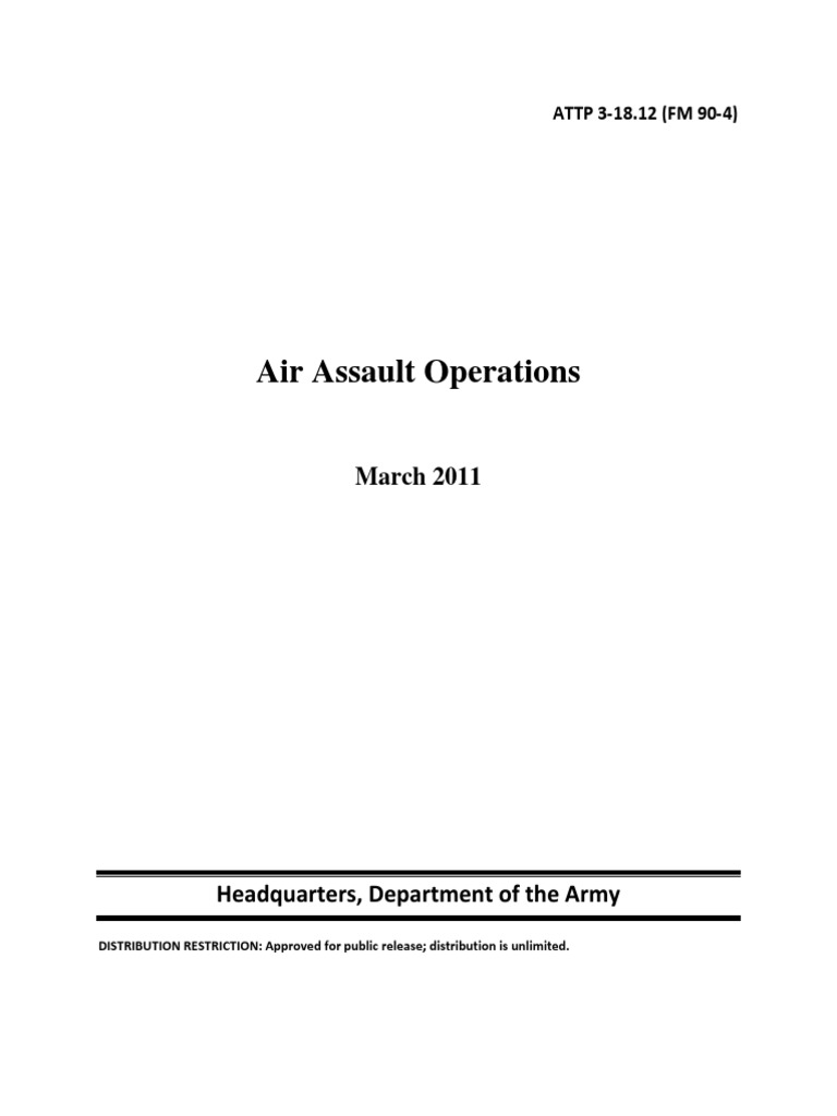 Air Assault Operations - FM 90-4 - U.S. Army - 01MAR11 | PDF | Air ...