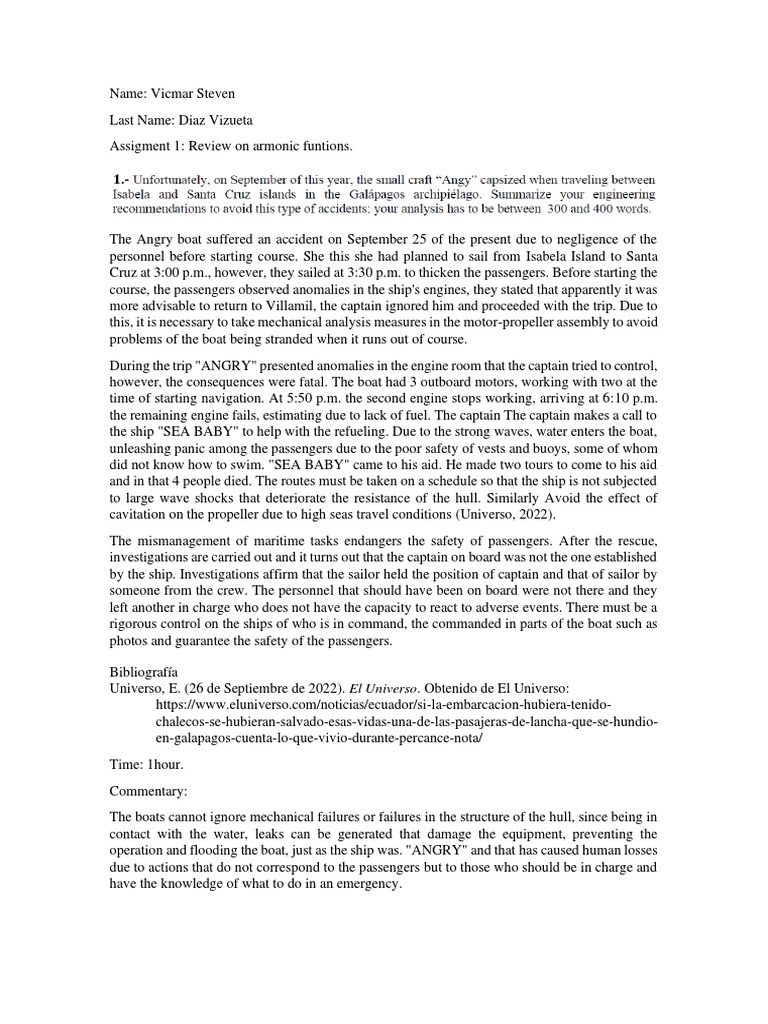 Boat Accident Investigation Report | PDF