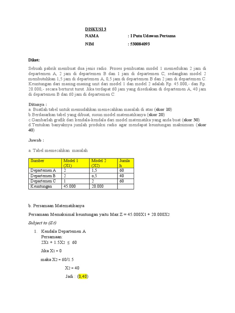 Diskusi 3 I Putu Udawan Pertama Metode Kuantitatif | PDF