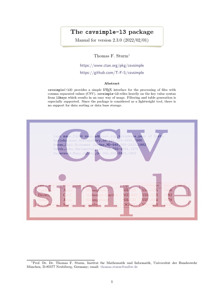 Csvsimple l3 | PDF | Comma Separated Values | Computer Programming