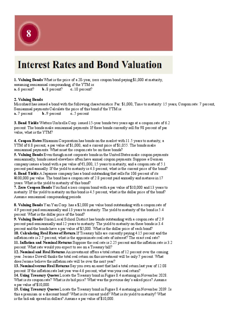 2022-Sesi 8-Bond Valuation-Ed 12 | PDF | Bonds (Finance) | Yield (Finance)