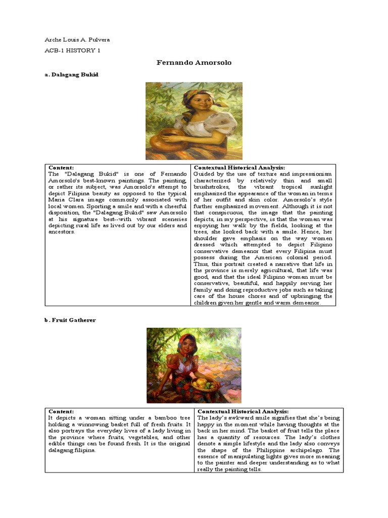 Amorsolo and Luna Analysis | PDF | Gladiator | Paintings