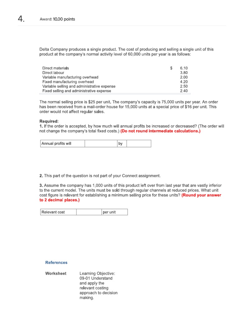 ACC2313 - CH #9 Assignment - Q #4 | PDF