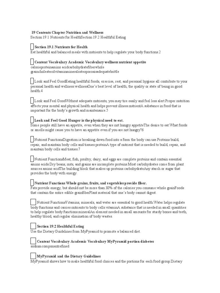 Nutrients and Healthful Eating Guide | PDF | Human Nutrition | Foods