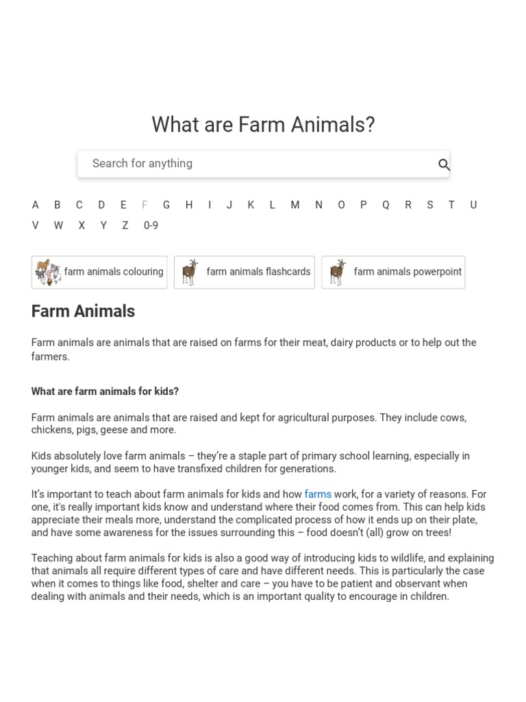 What Are Farm Animals - Answered - Twinkl Teaching Wiki | PDF | Pig ...