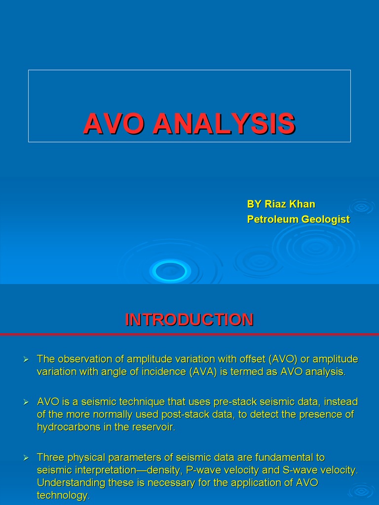 AVO Analysis | Waves | Reflection Seismology