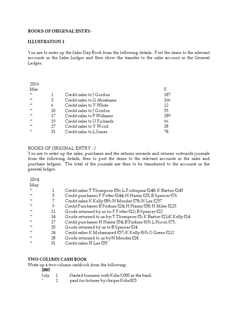 Books of Original Entry-Illustr | PDF | Cheque | Business