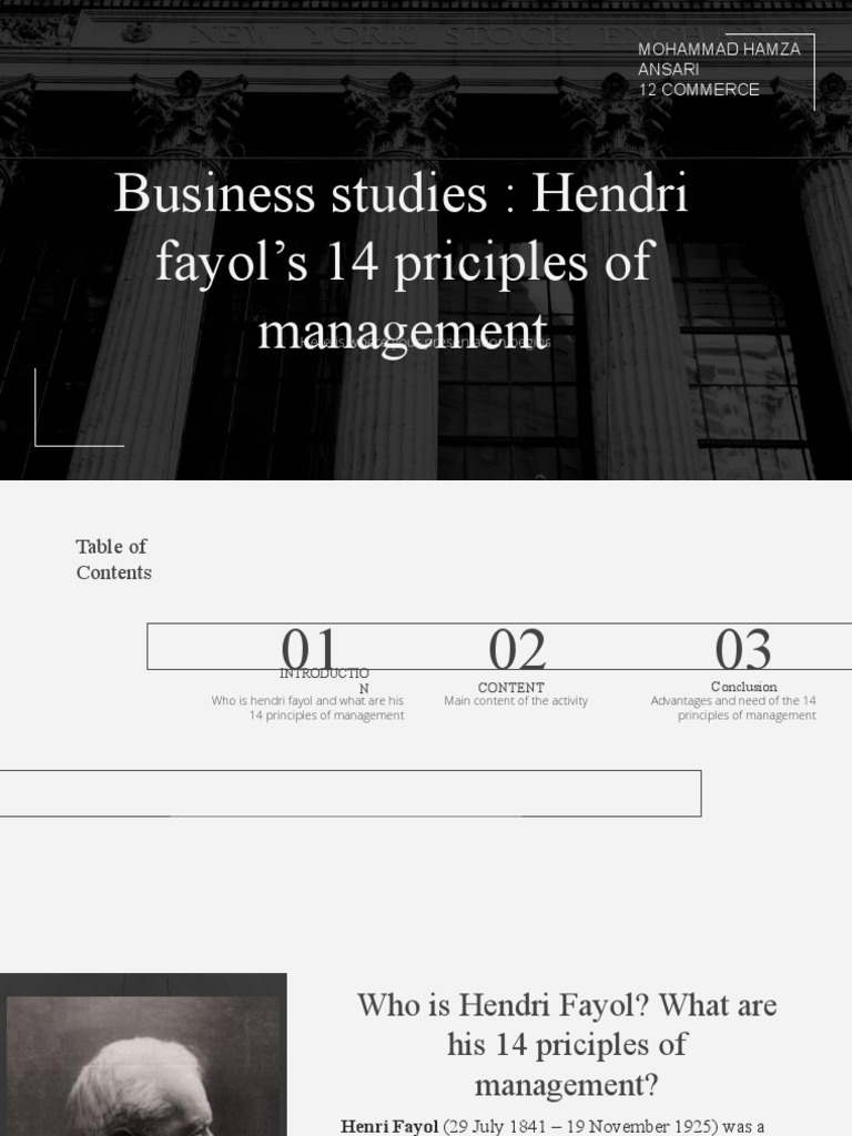 Henri Fayol's 14 Principles of Management: An Overview of Fayol's ...
