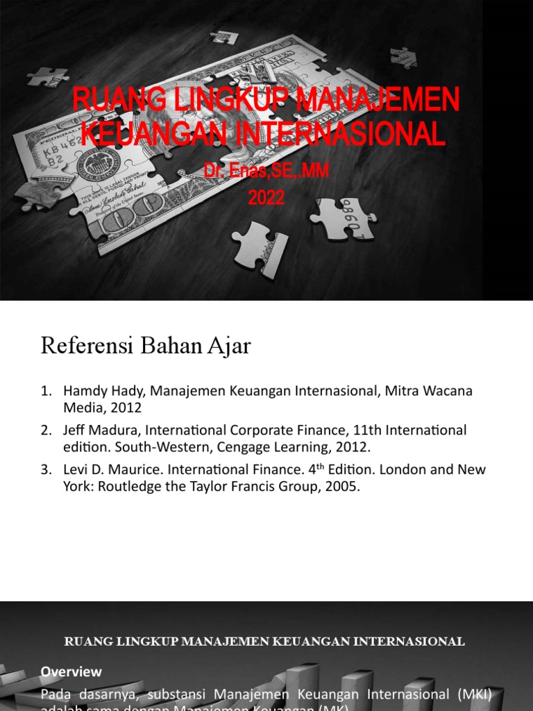 Part 1 Ruang Lingkup Manajemen Keuangan Internasional 1 Okt 2022 Pps 1 | PDF
