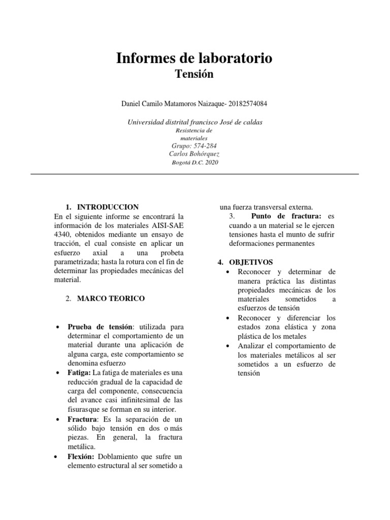 Daniel Matamoros Profesor Carlos Bohorquez - DANIEL CAMILO MATAMOROS ...