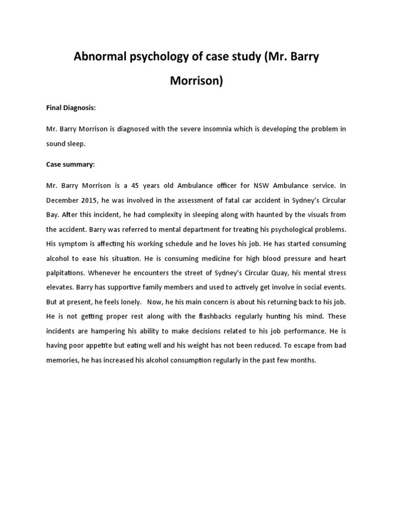 Extra Task | PDF | Mental Disorder | Insomnia