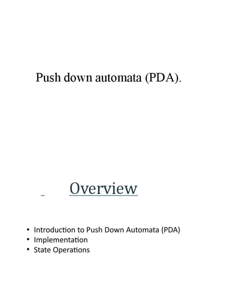 Pushdown Automata | PDF | Applied Mathematics | Models Of Computation