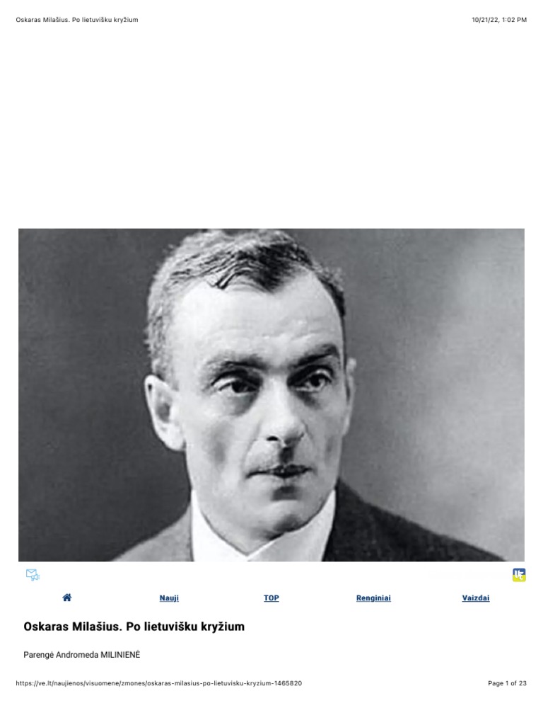 Oskaras Milašius. Po Lietuvišku Kryžium | PDF