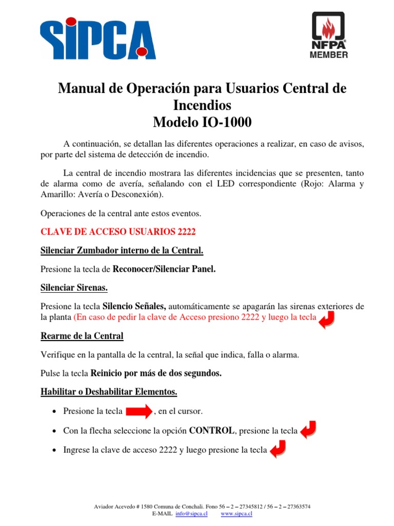 Manual de Usuario Central IO-1000 | PDF | Informática