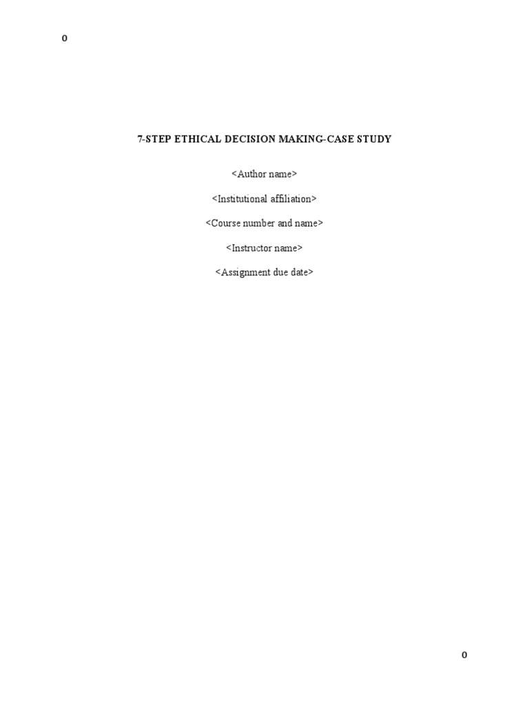 Ypp Ass2 Ethical Decision Making Case Study | PDF | Goal | Decision Making
