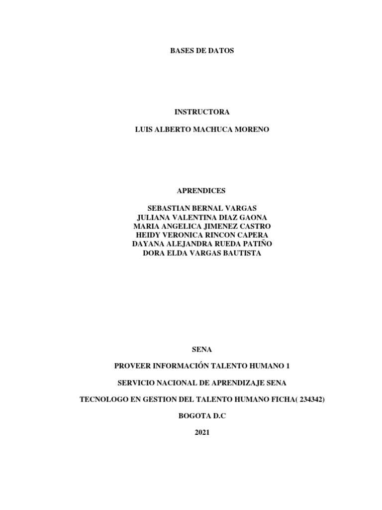 Bases de Datos 1 | PDF | Mi sql | Bases de datos