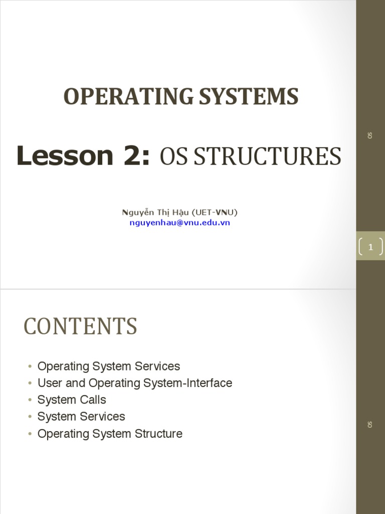 02 OS Structures | PDF | Kernel (Operating System) | Operating System