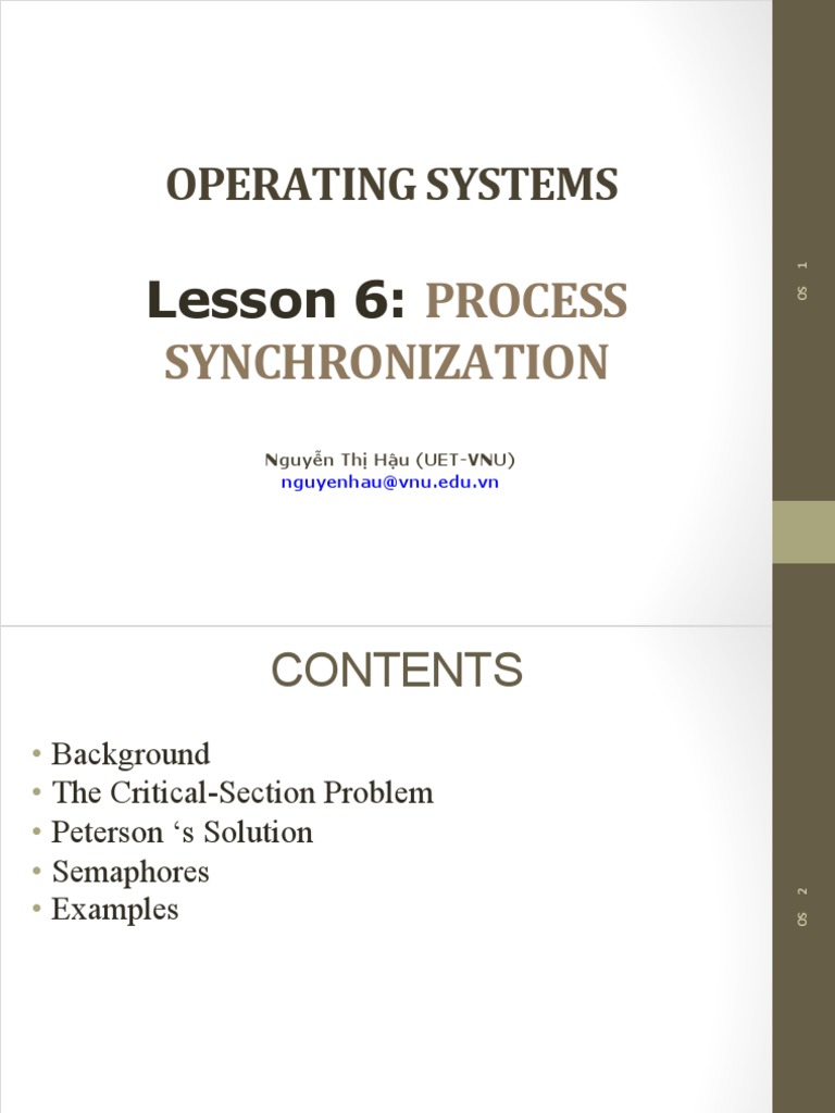 05 Synchronization | Download Free PDF | Systems Engineering | Concurrent Computing