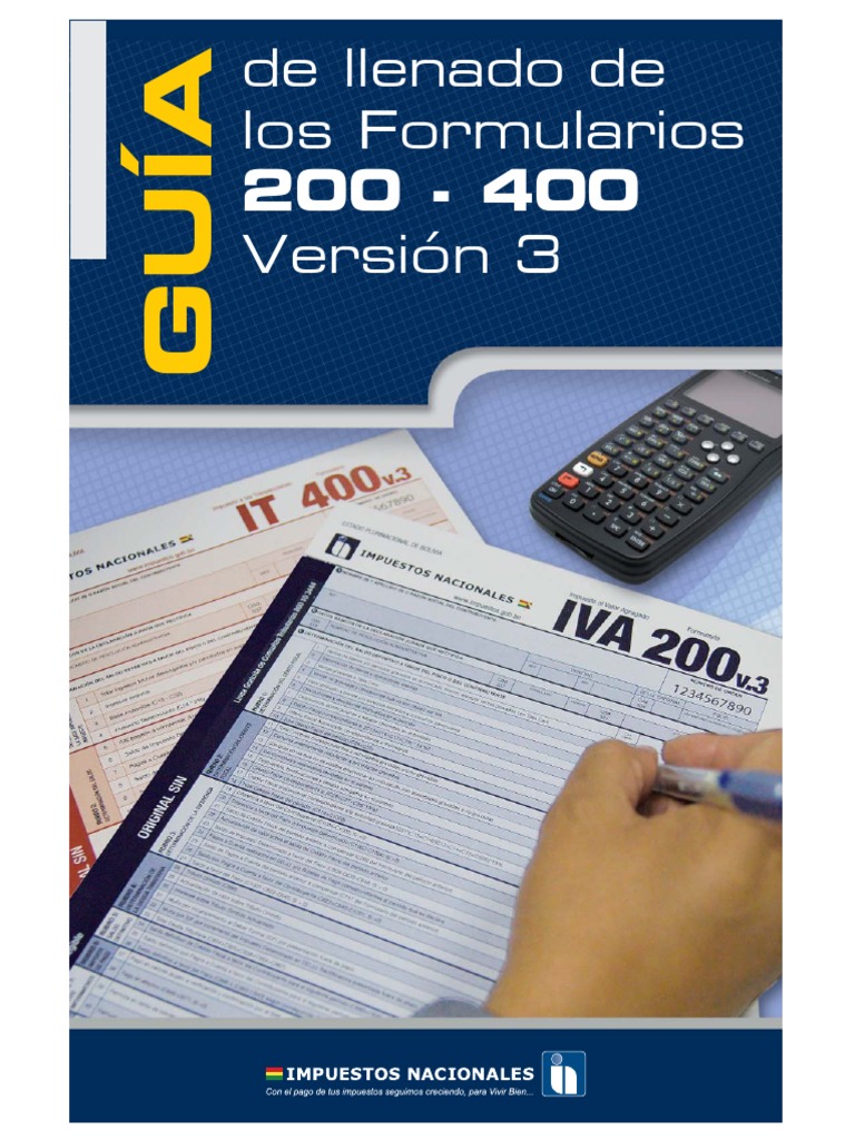 Guia Formularios 200 y 400 | PDF | Impuestos | Impuesto al valor agregado