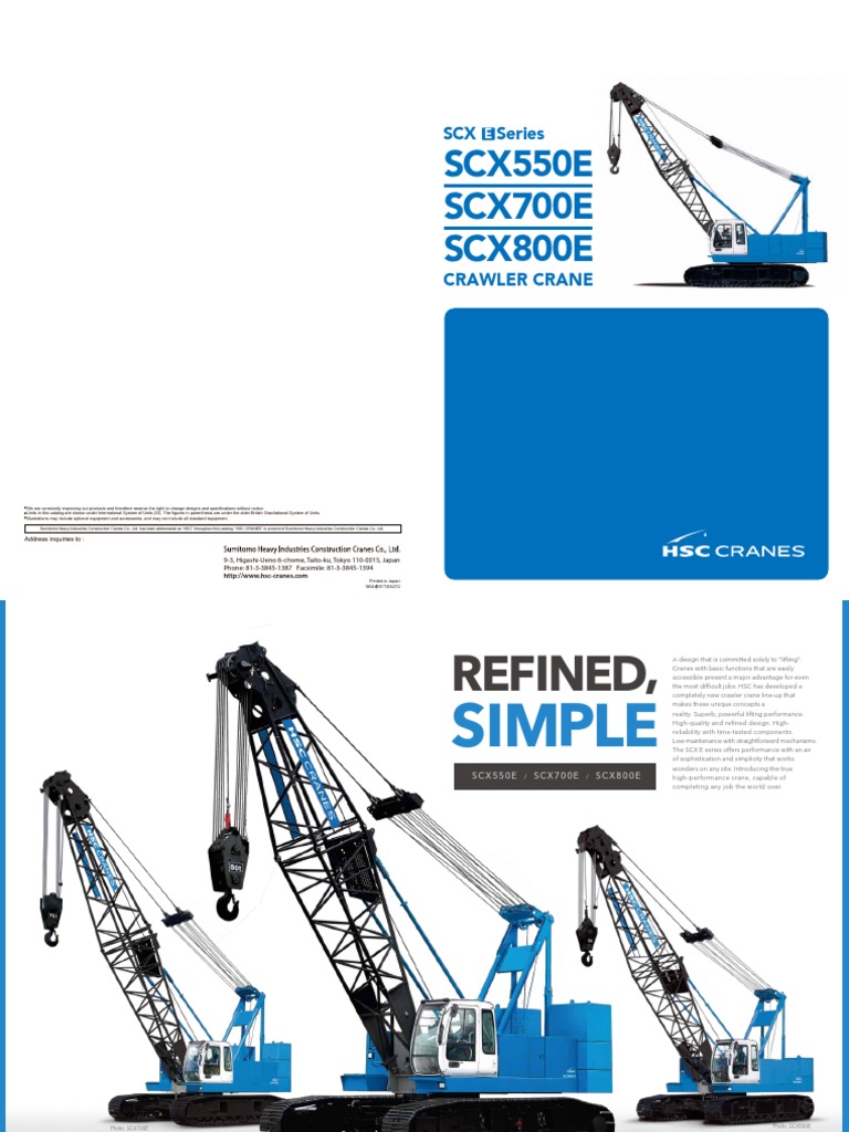 Scxe Series PR | PDF | Crane (Machine) | Reliability Engineering