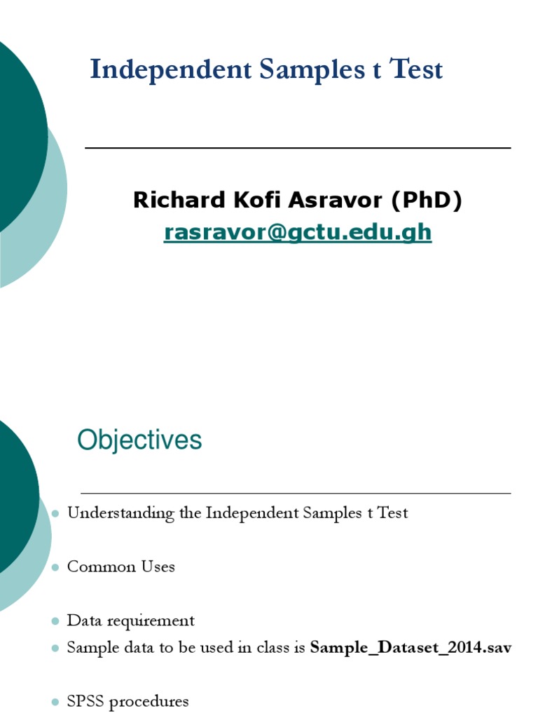 A Detailed Explanation Of How To Conduct An Independent Samples T Test