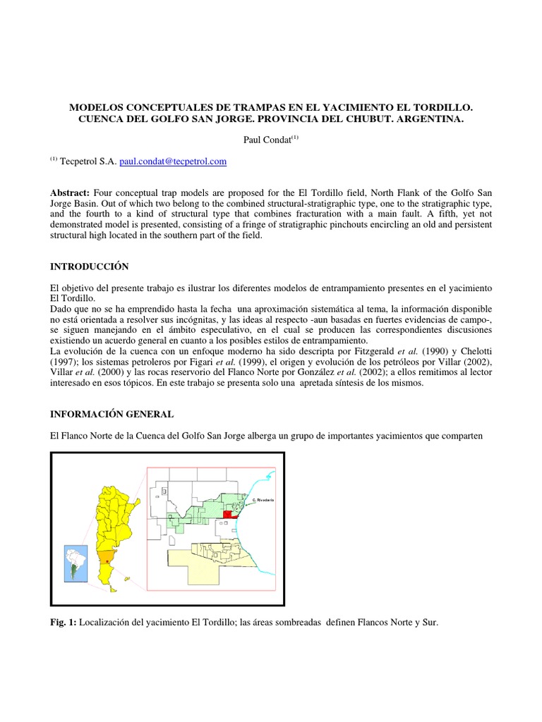TP 18 (Interpr Flanco N) Trampas El Tordillo Arg, Condat | PDF ...